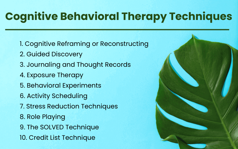Cognitive Behavior Therapy Techniques Cognitive Behavior Therapy Techniques